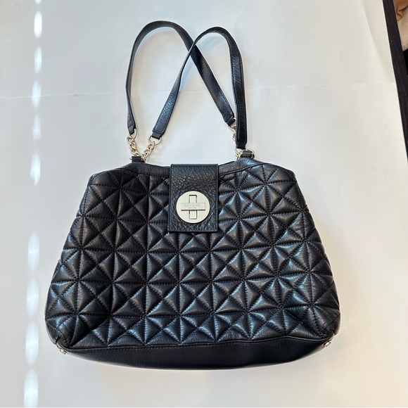 kate spade | Bags | Kate Space Black Elena Astor Court Quilted Leather ...
